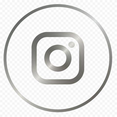 HD Silver Gray Round Instagram IG Logo Icon PNG | Citypng