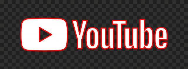 HD White & Red Outline Youtube YT Logo PNG | Citypng