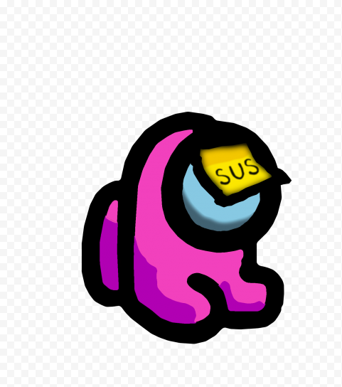 HD Red Among Us Mini Crewmate Baby Sus Sticky Note Hat PNG | Citypng