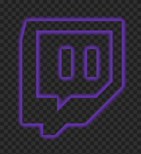 HD Neon Twitch Aesthetic Purple Icon Transparent Background PNG | Citypng