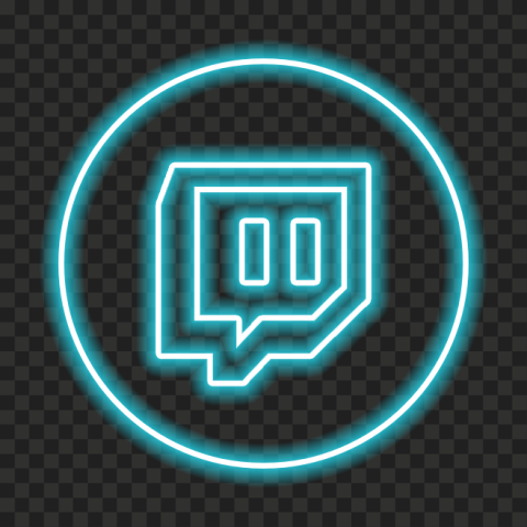 Twitch Light Blue Neon App Icon PNG | Citypng