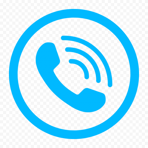 HD Light Blue Traditional Phone Logo Transparent PNG | Citypng
