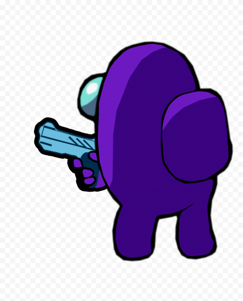 HD Black Among Us Character Back View Finger Hand Pointing PNG | Citypng