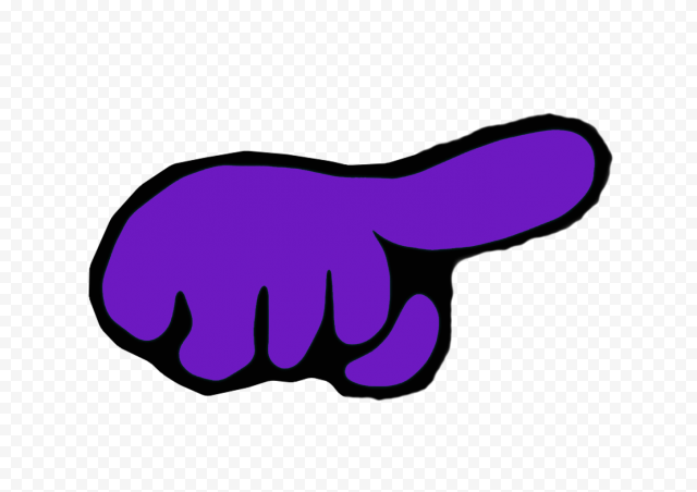 HD Blue Among Us Character Finger Hand Pointing Left PNG | Citypng