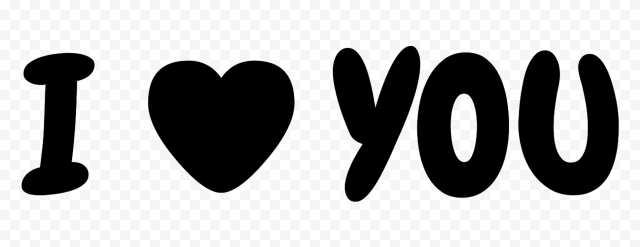 HD I Heart You I Love You Text Letters PNG | Citypng
