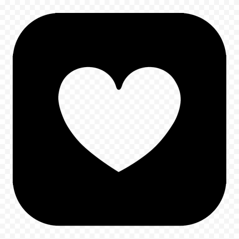 HD Black Large Heart Icon PNG | Citypng