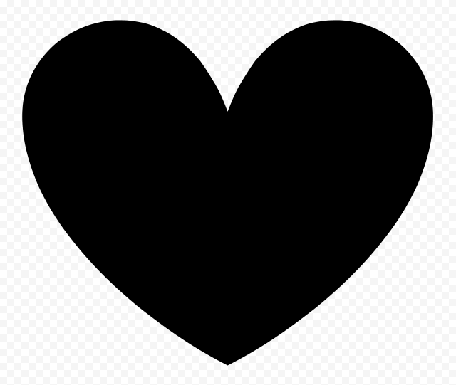HD Black Heart Shape Silhouette PNG | Citypng
