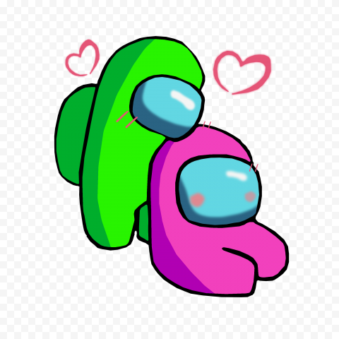 Pink Among Us Character PNG | Citypng