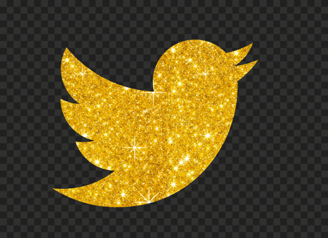 HD Gold Texture Twitter Bird Logo Icon PNG | Citypng