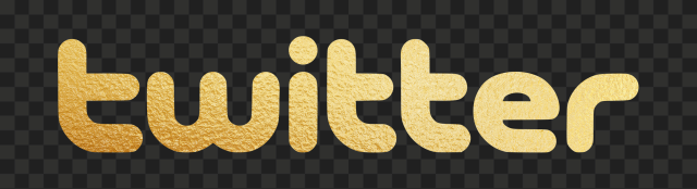 HD Twitter Golden Metal Text Logo PNG | Citypng