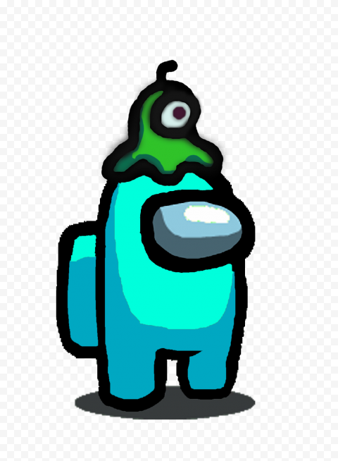 HD Yellow Among Us Mini Crewmate Baby Brain Slug Hat PNG | Citypng