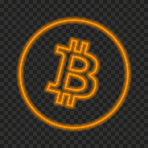 HD Blue Neon Bitcoin Logo Icon PNG | Citypng