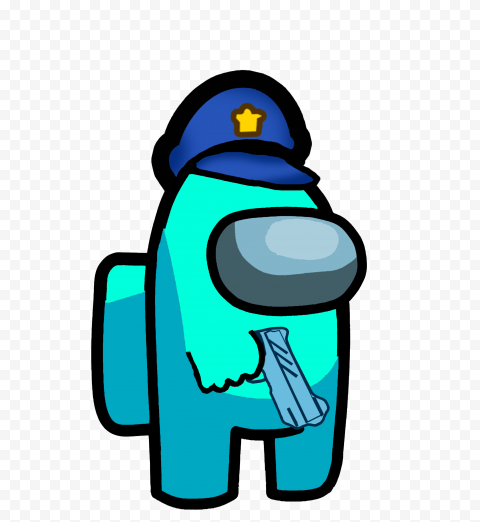 HD Red Among Us Crewmate Character With Gun Hand PNG | Citypng