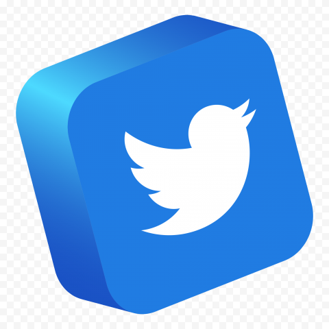 HD 3D Twitter Square Logo Icon PNG | Citypng