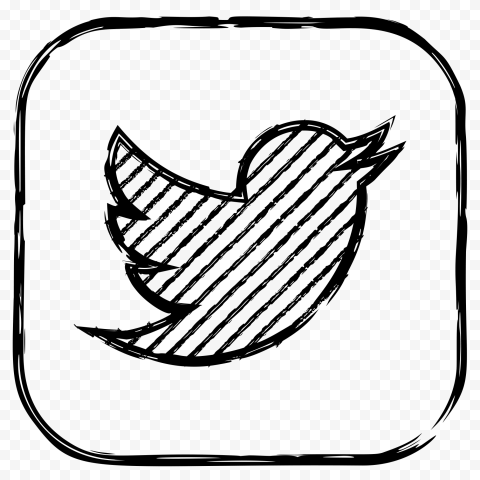 HD Black Square Twitter Outline Icon PNG | Citypng