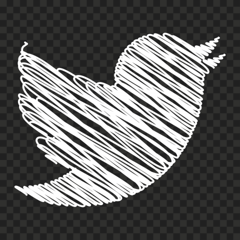 HD Twitter Bird Scribble Sketch Logo Icon PNG | Citypng