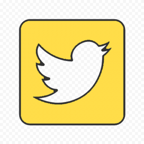 Aesthetic Yellow Bird Twitter Logo Icon PNG | Citypng