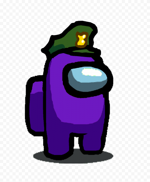 HD Purple Among Us Mini Crewmate Military Hat PNG | Citypng