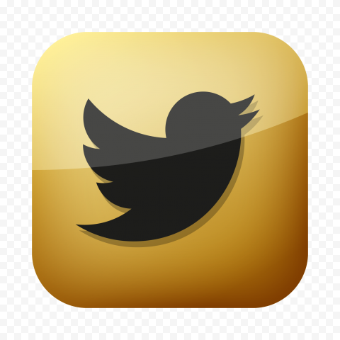 HD Golden Gold Round Twitter Icon PNG | Citypng