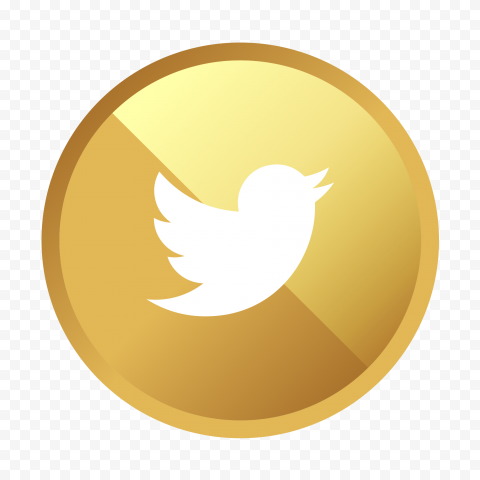 HD Black & Gold Round Twitter Luxury Icon PNG | Citypng