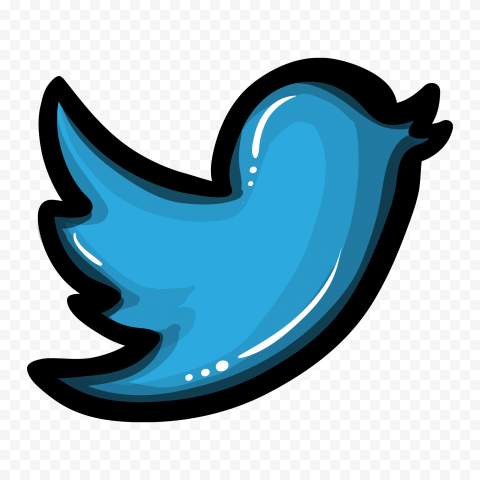 HD Blue Scribble Twitter Icon PNG | Citypng