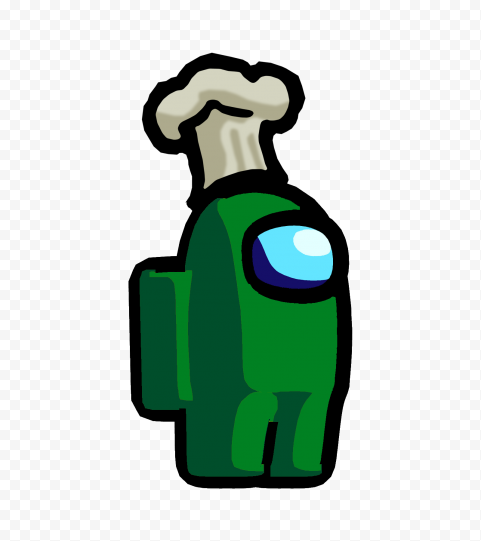 HD Cyan Among Us Mini Crewmate Chef Hat PNG | Citypng
